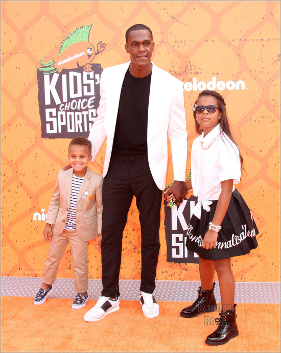 Rajon Rondo and children at Kids’ Choice Sports | Sandra Rose