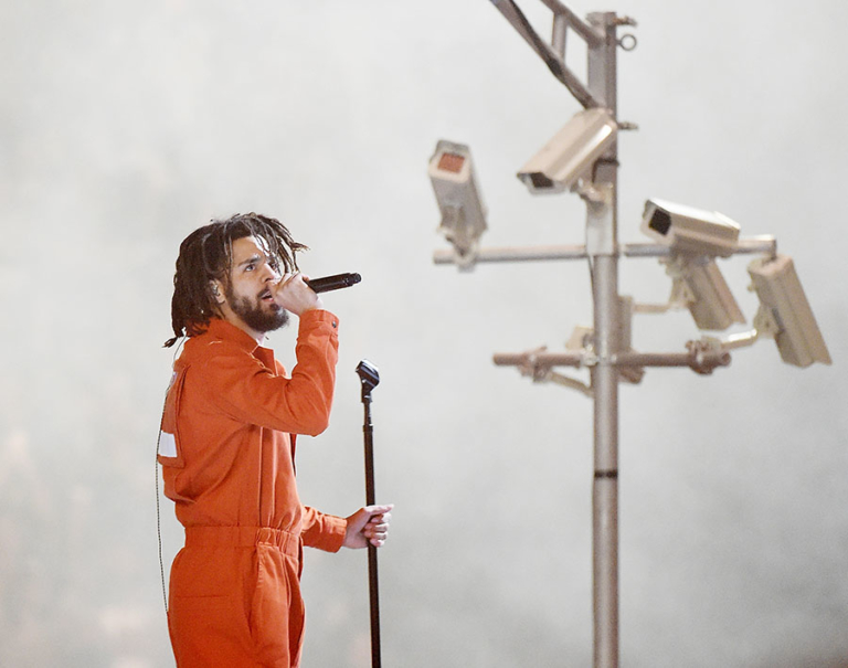 Rapper J. Cole makes a statement about the criminal justice system by ...