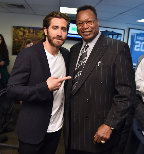 Jake Gyllenhaal, Boxer Larry Holmes at Cantor Fitzgerald – Sandra Rose