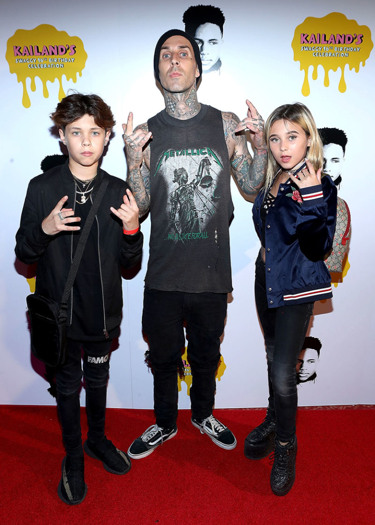 Landon Asher Barker, Travis Barker and Alabama Luella Barker – Sandra Rose
