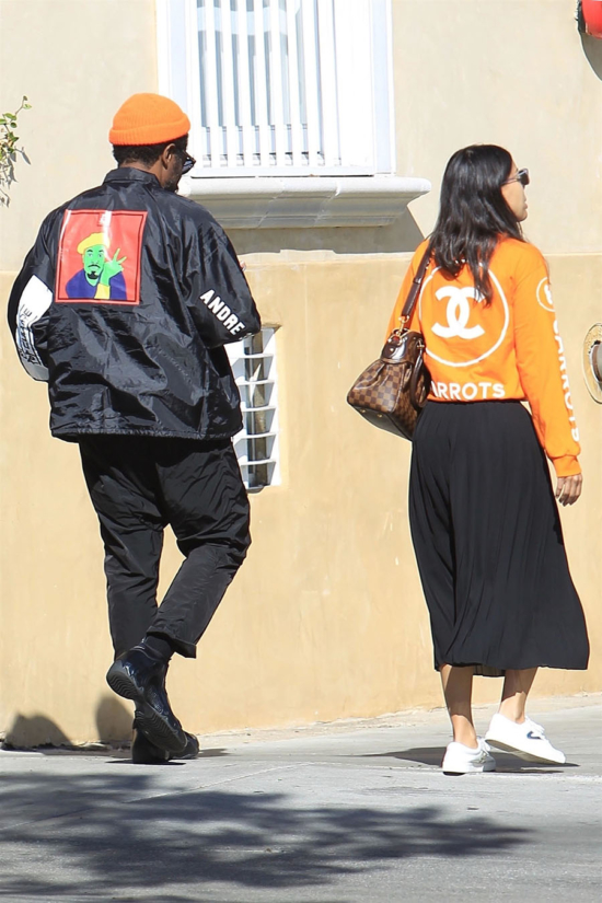 Beverly Hills, CA – Andre 3000 and Dominique Maldonado are spotted out ...