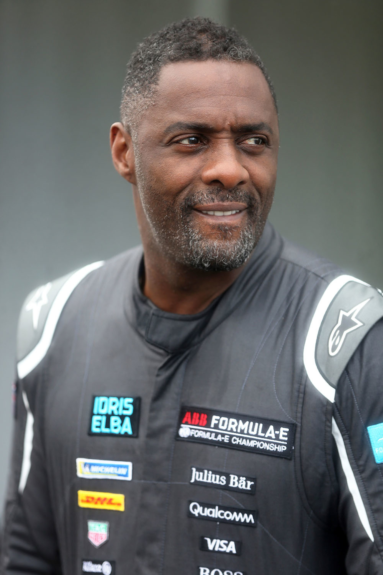 Idris Elba and driver Sam Bird at Paris Formula E-Prix | Sandra Rose