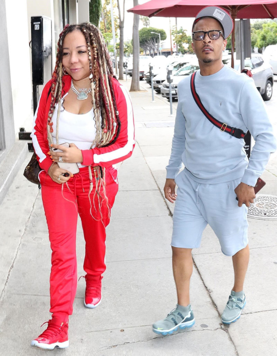 Rapper T.I. and his wife Tameka Cottle are spotted enjoying dinner at ...