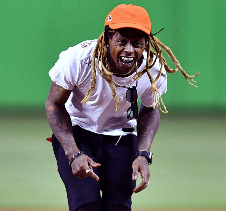 Lil Wayne attend Game Seven of the Western Conference Finals of the ...