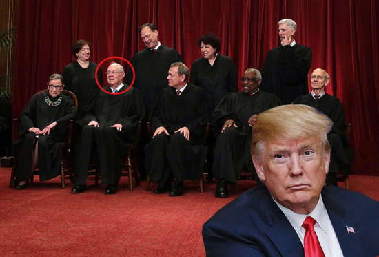 Justices of the U.S. Supreme Court pose for a group portrait in the ...