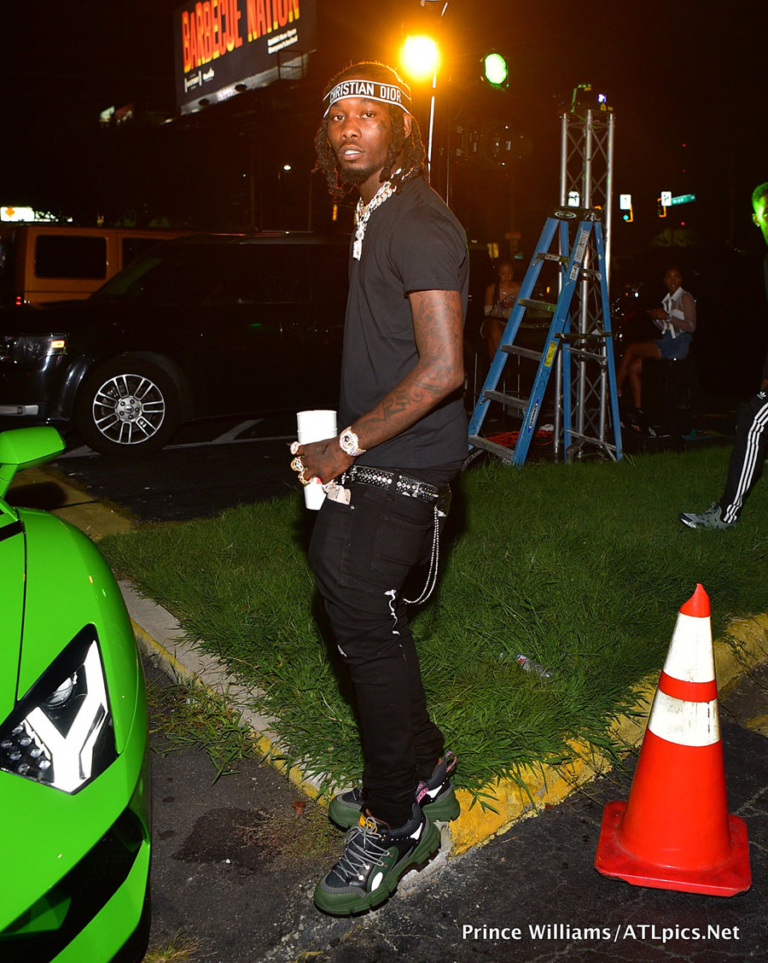 Rapper Offset at Young Dolph’s birthday celebration at Gold Room in ...