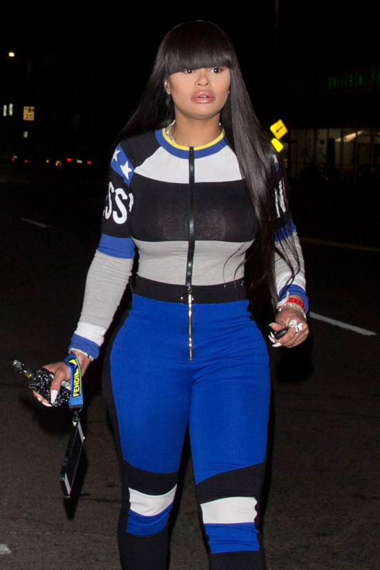 Model and reality star Blac Chyna stops to get some fresh ink at the ...