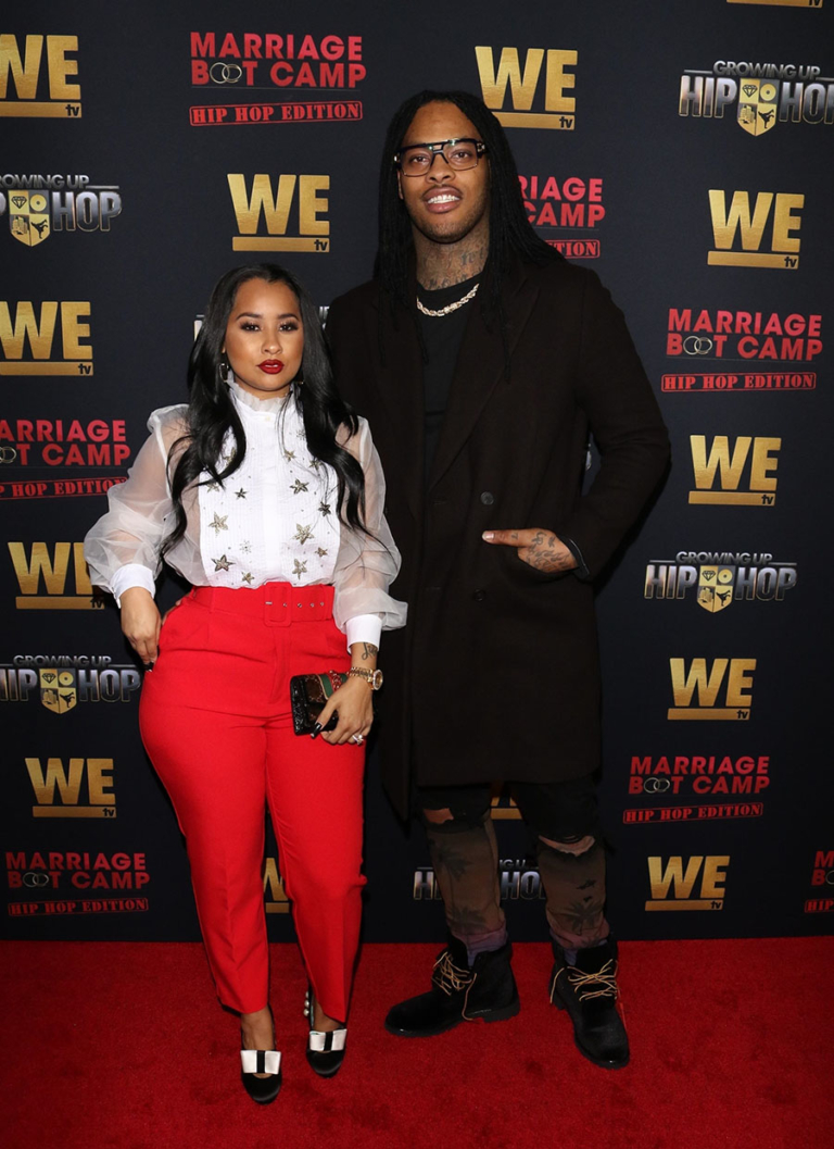 Tammy Rivera and Waka Flocka attended the WE tv premiere of Marriage ...
