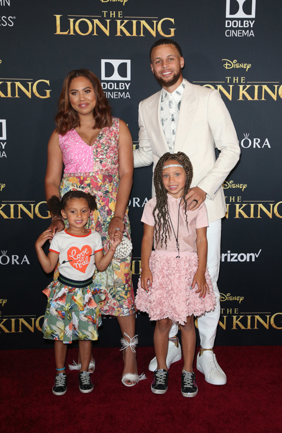 Ayesha Curry, Steph Curry, Ryan Curry, Riley Curry attend the Hollywood ...