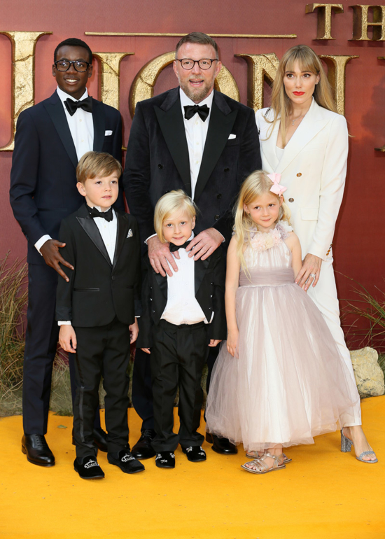 David Banda Ritchie (L), Guy Ritchie (C), Jacqui Ritchie and children ...