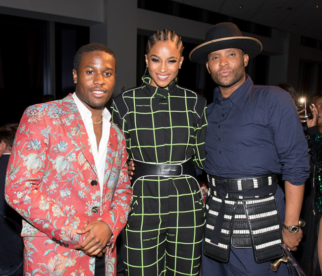(L-R) Shameik Moore, Ciara, and Law Roach attend Harlem Fashion Row at ...