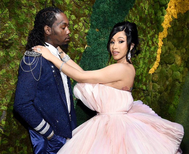 Offset (L) and Cardi B attend Rihanna’s 5th Annual Diamond Ball ...