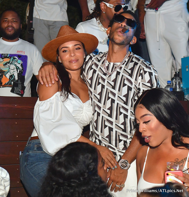 Ludacris and his wife Eudoxie attend his white party at Compound ...