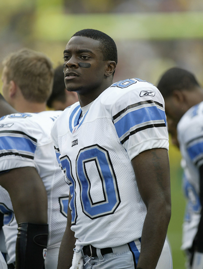 Detroit Lions wide receiver Charles Rogers during a 31 to 6 loss to the ...