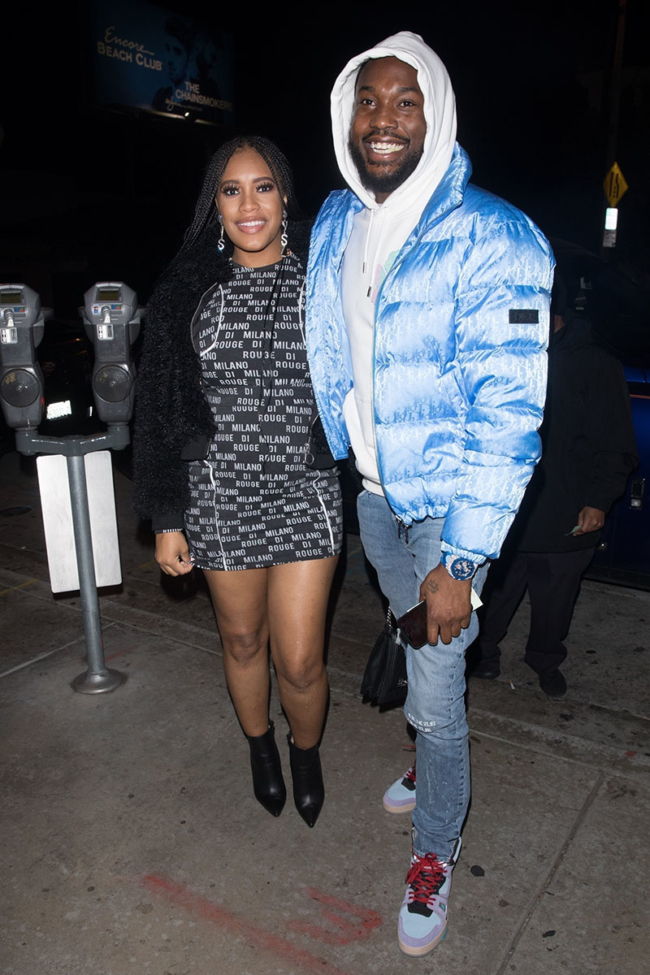 Meek Mill and his pregnant girlfriend Milano Di Rouge makes a rare ...