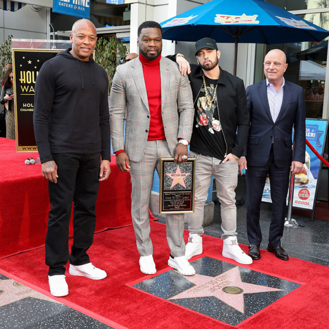 Dr. Dre, Curtis “50 Cent” Jackson, Eminem Chris Albrecht. – Sandra Rose