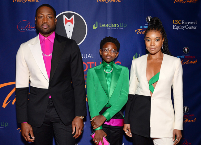 (L-R) Dwyane Wade, Zaya Wade and Gabrielle Union attend the Better ...