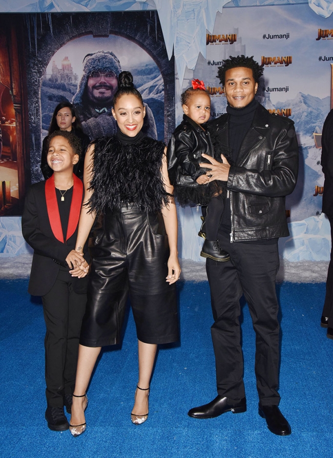 Tia Mowry, Cory Hardrict, Cree Hardrict, Cairo Hardrict attends the ...