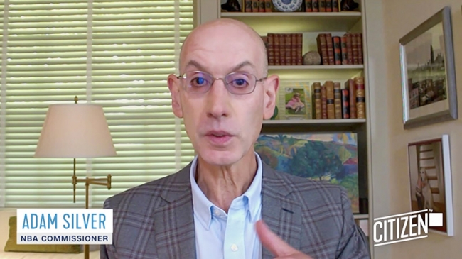 In this screengrab NBA Commisioner Adam Silver speaks during the ...