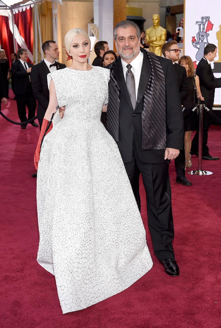 Lady Gaga (L) and Joseph Germanotta attend the 87th Annual Academy ...
