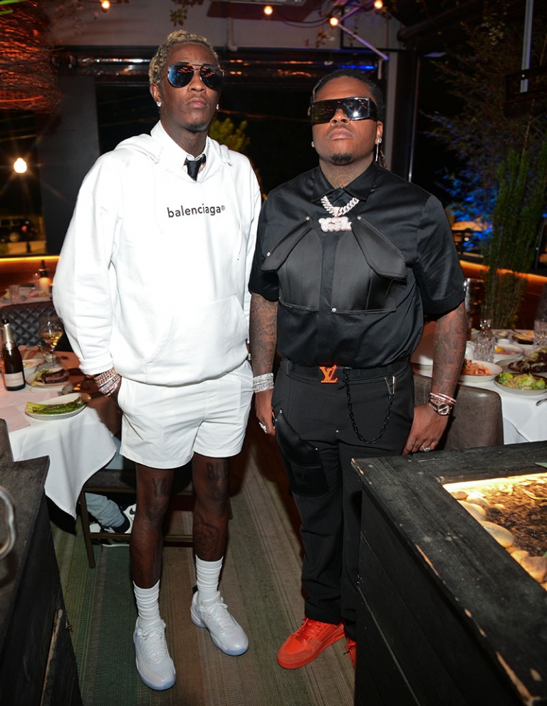 ATLANTA, GA – APRIL 26: Young Thug and Gunna attends Slime Language 2 ...