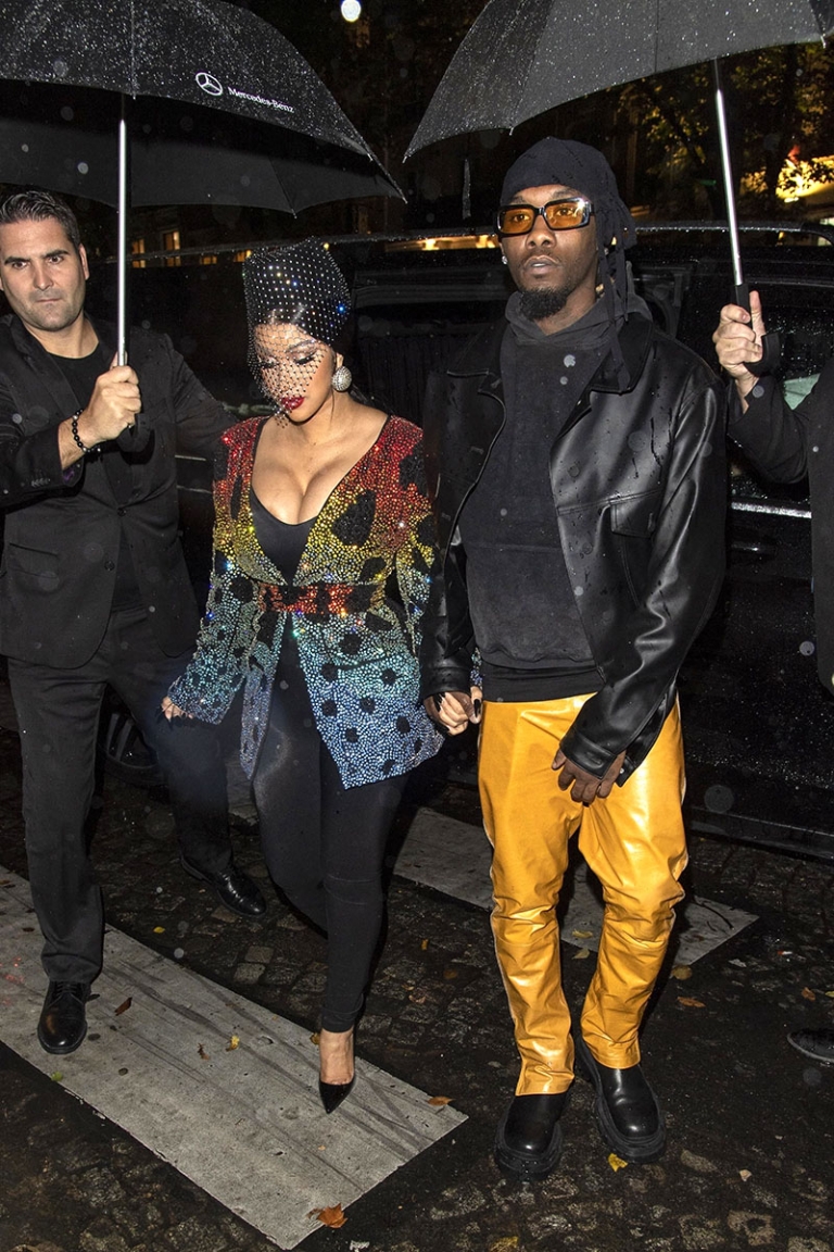 Paris, FRANCE – *EXCLUSIVE* – Offset and his wife Cardi B stepped out ...