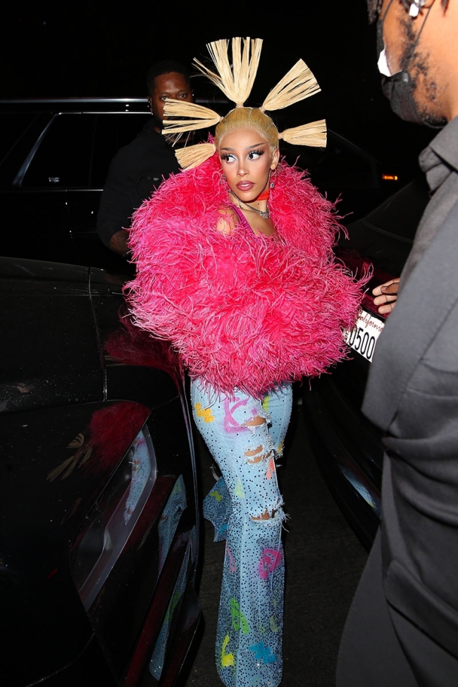 Los Angeles, CA – Singer Doja Cat attends a Halloween party at the ...