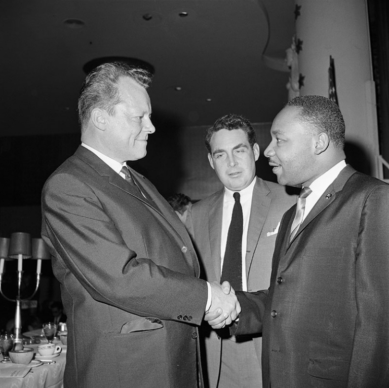 Washington: West Berlin Mayor Willy Brnadt (L) is shown with Negro ...