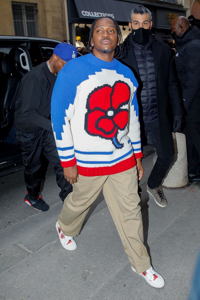Paris, FRANCE – Pusha T arrives at the Kenzo Men’s Fall/Winter 2022/ ...