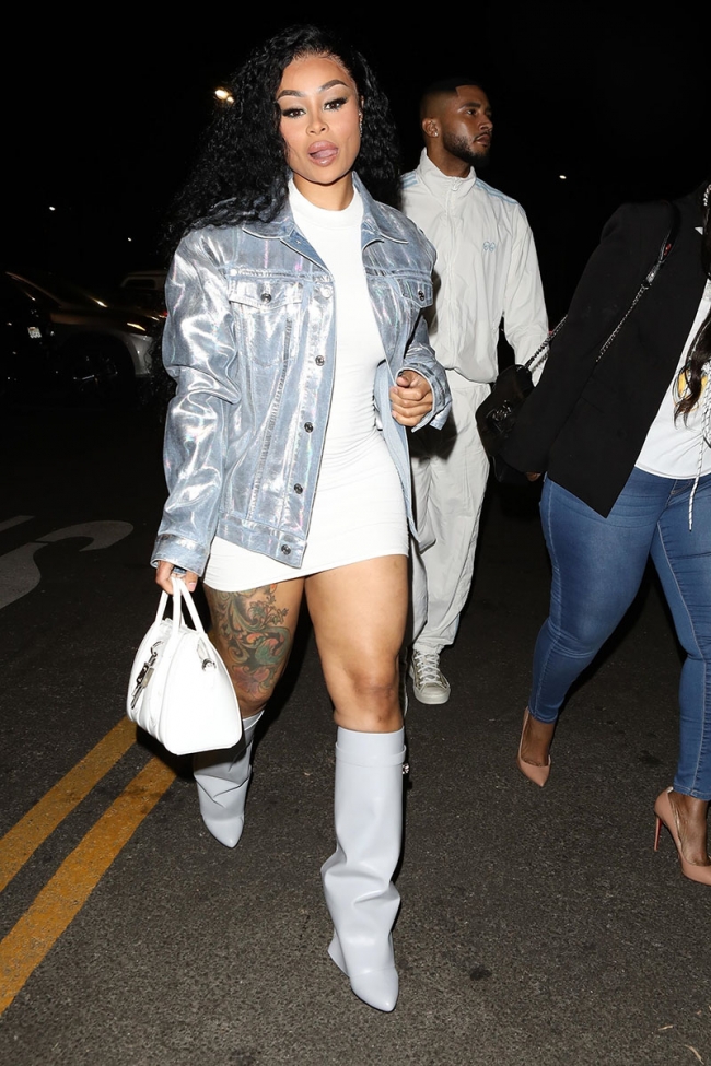 El Segundo, CA – *EXCLUSIVE* – Blac Chyna displays her legs in a white ...