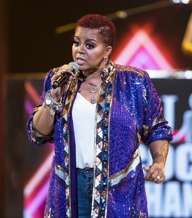 NEWARK, NJ – AUGUST 25: Singer Robin S. performs on stage during the ...