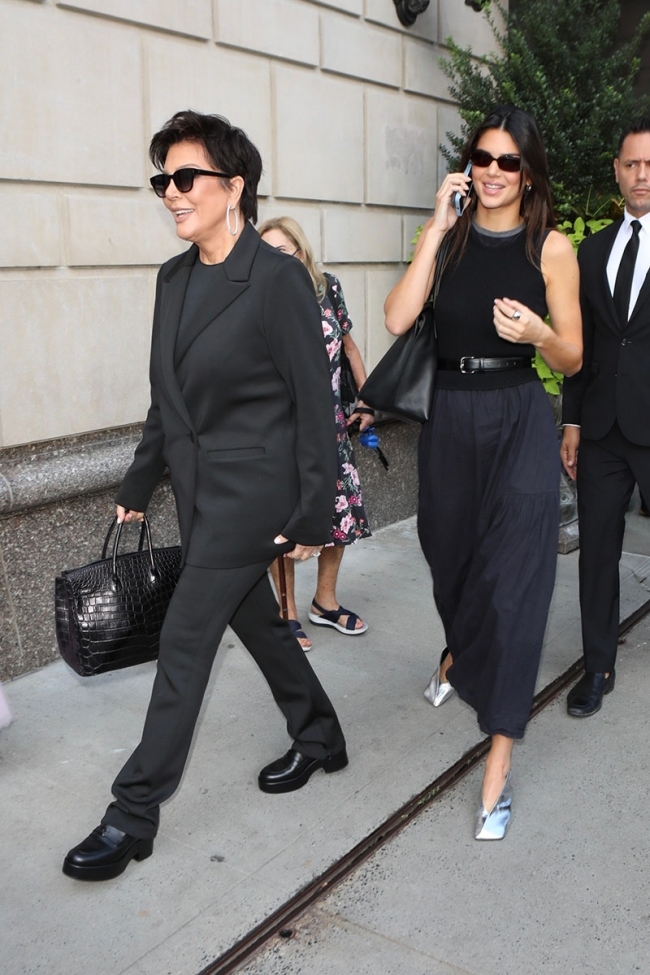 Manhattan, NY – Kendall and Kris Jenner walk the streets of New York during NYFW. Pictured ...