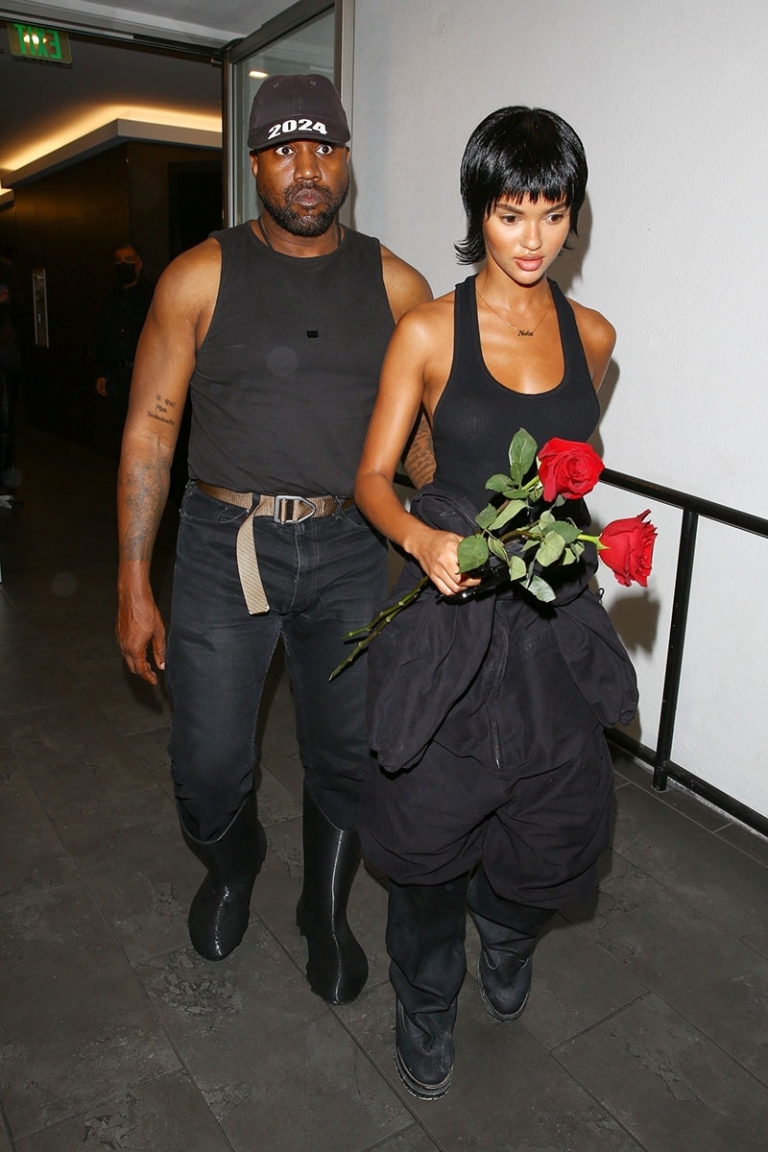 Kanye West enjoys a romantic dinner with his new girlfriend Juliana ...