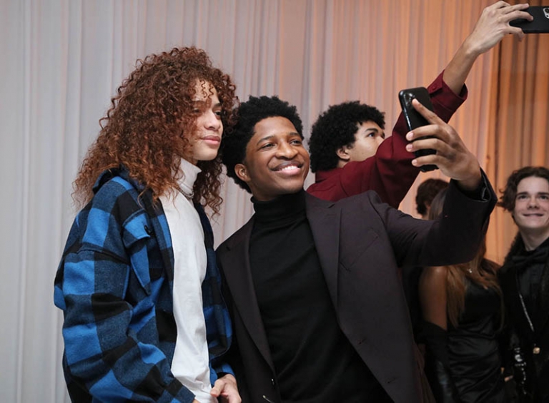 Actors Jaylin Fletcher (L) and Lex Lumpkin attend Anais Lee & Mirabelle ...