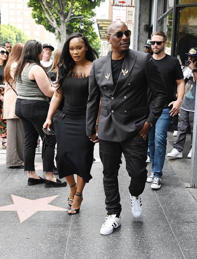 Tyrese Gibson and Zelie Timothy at the star ceremony where Ludacris is ...