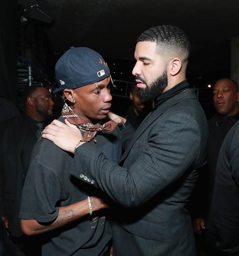 Drake taps Travis Scott to replace 21 Savage who shoved a fan during ...