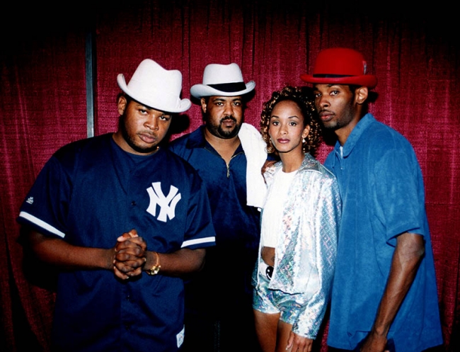 Rap group B-Rock & The Bizz poses for photos during the Big Beat ...