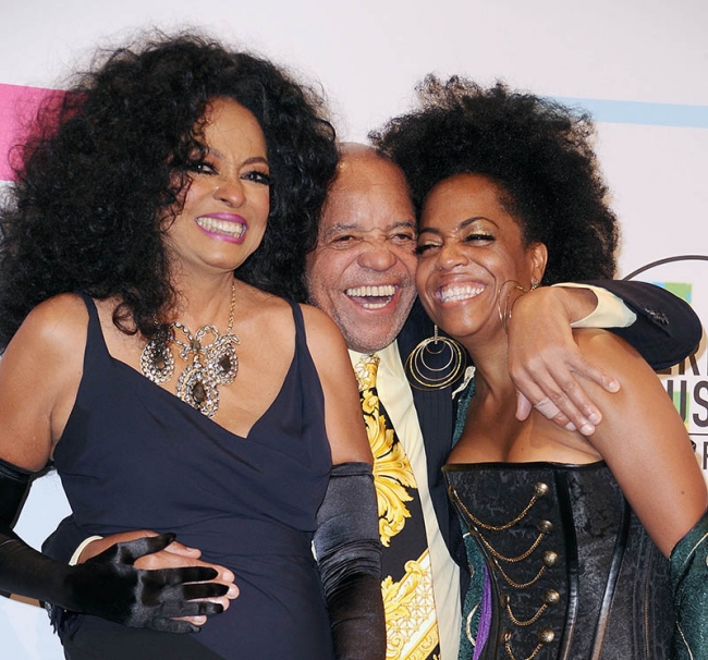 LOS ANGELES, CA – NOVEMBER 19: (L-R) Singer Diana Ross, Berry Gordy and ...