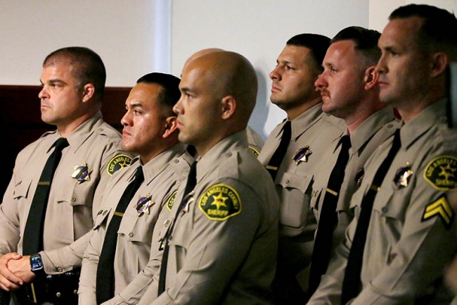 Los Angeles, CA – Members of the Los Angeles County Sheriff’s Station ...
