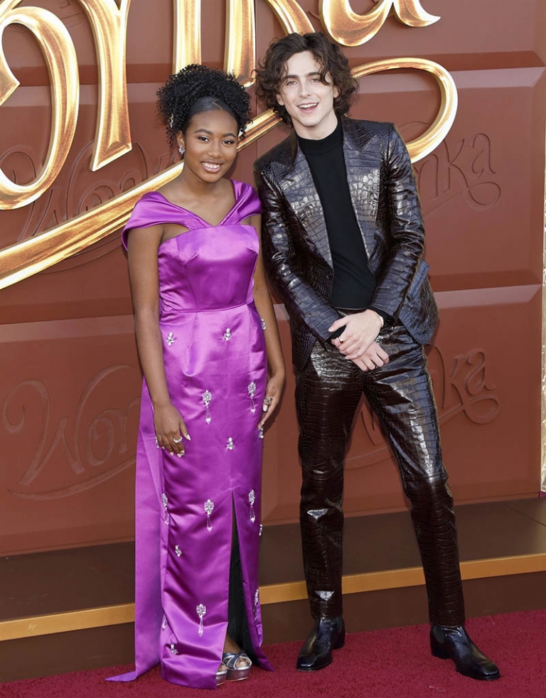 Calah Lane and Timothee Chalamet were among the cast attending the ...