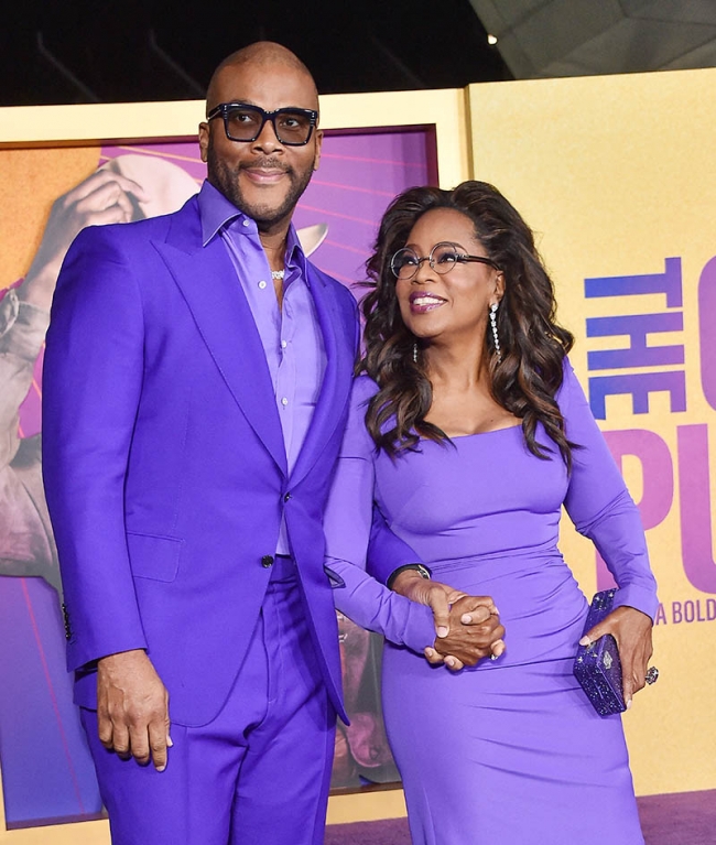 Tyler Perry and Oprah Winfrey attend “The Color Purple” world premiere ...