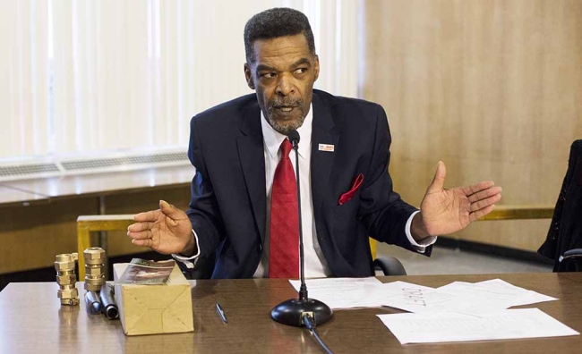 FLINT, MICHIGAN – FEBRUARY 3: City councilmen Eric Mays of Flint, Mich ...