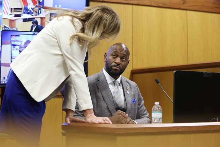 ATLANTA, GA – FEBRUARY 15: Ashleigh Merchant, attorney representing ...