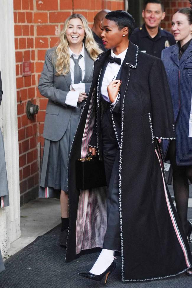 EXCLUSIVE — Janelle Monae arrives at Thom Browne Dinner at Mr. Chow In ...