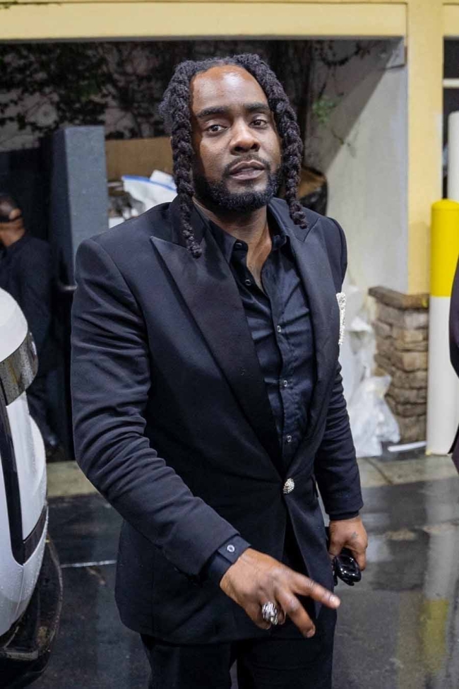Los Angeles, CA – *EXCLUSIVE* – Rapper Wale is in good spirits arriving ...