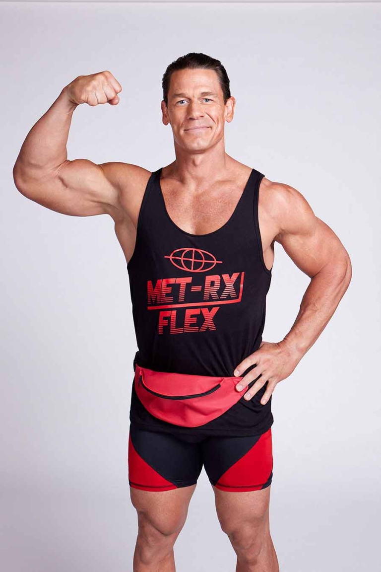 John Cena goes back to the 90s with full-body spandex and a fanny pack ...