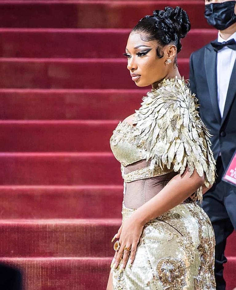 Megan Thee Stallion at The 2022 Met Gala Celebrating “In America: An ...