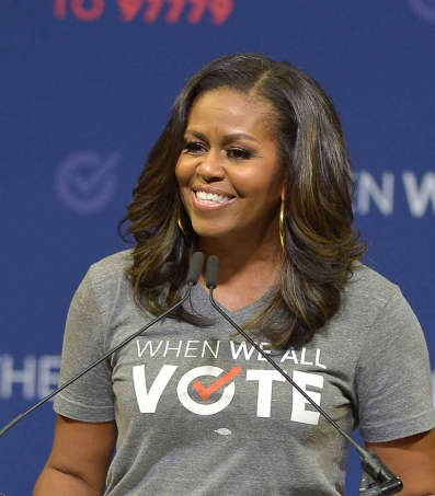 Michelle Obama attends the When We All Vote Rally in Miami at the ...