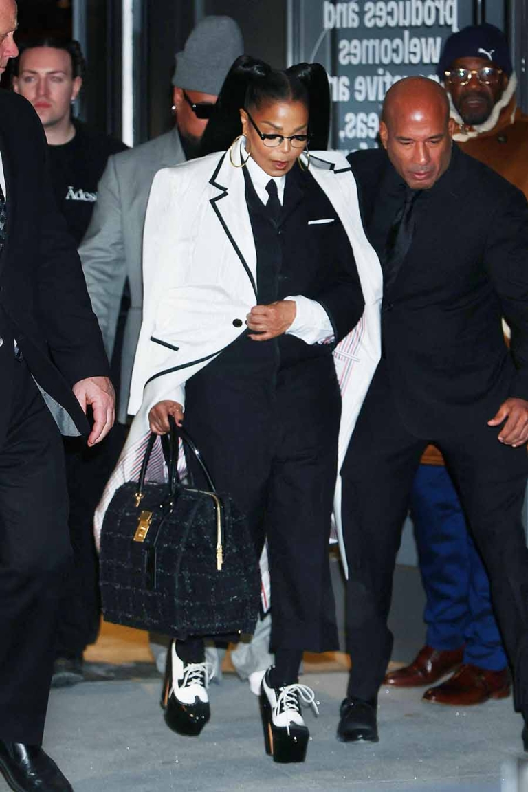Janet Jackson attends the Thom Browne Fashion Show in New York on Feb ...