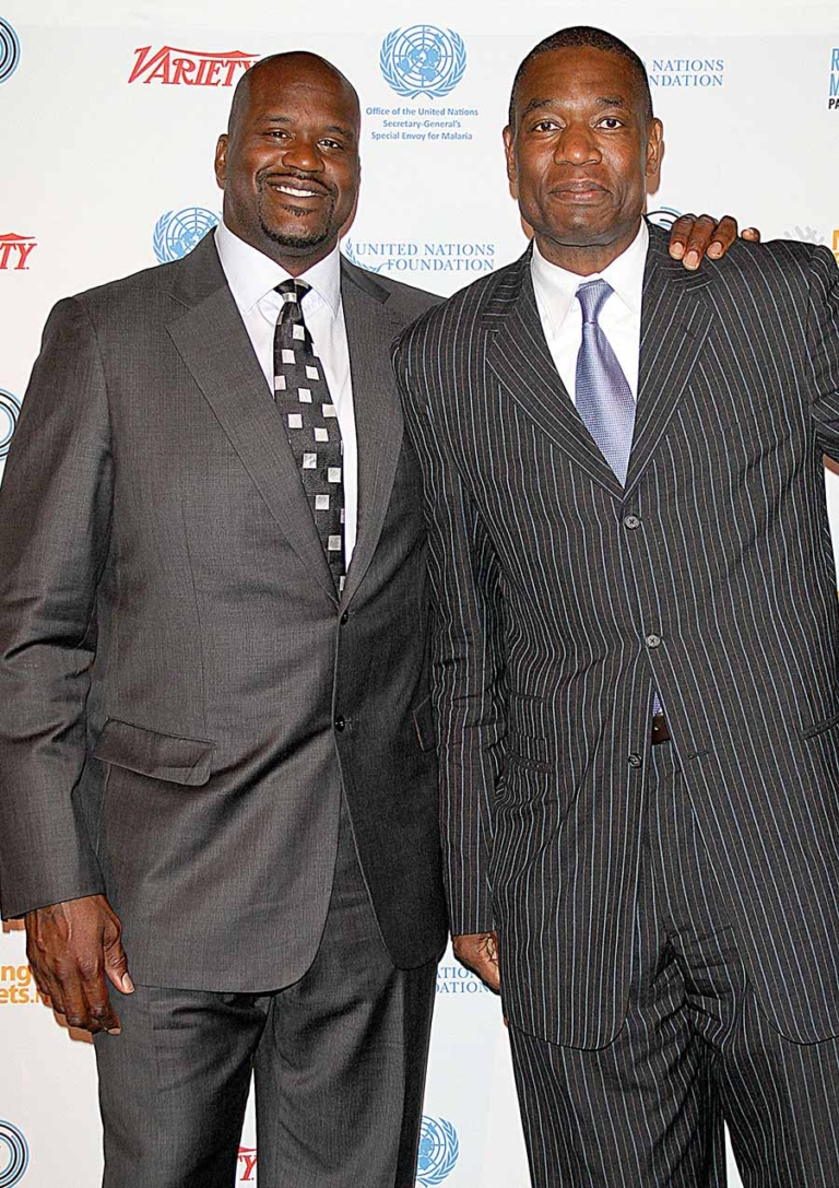 Shaquille O’Neal and Dikembe Mutombo attending a reception for the UN ...